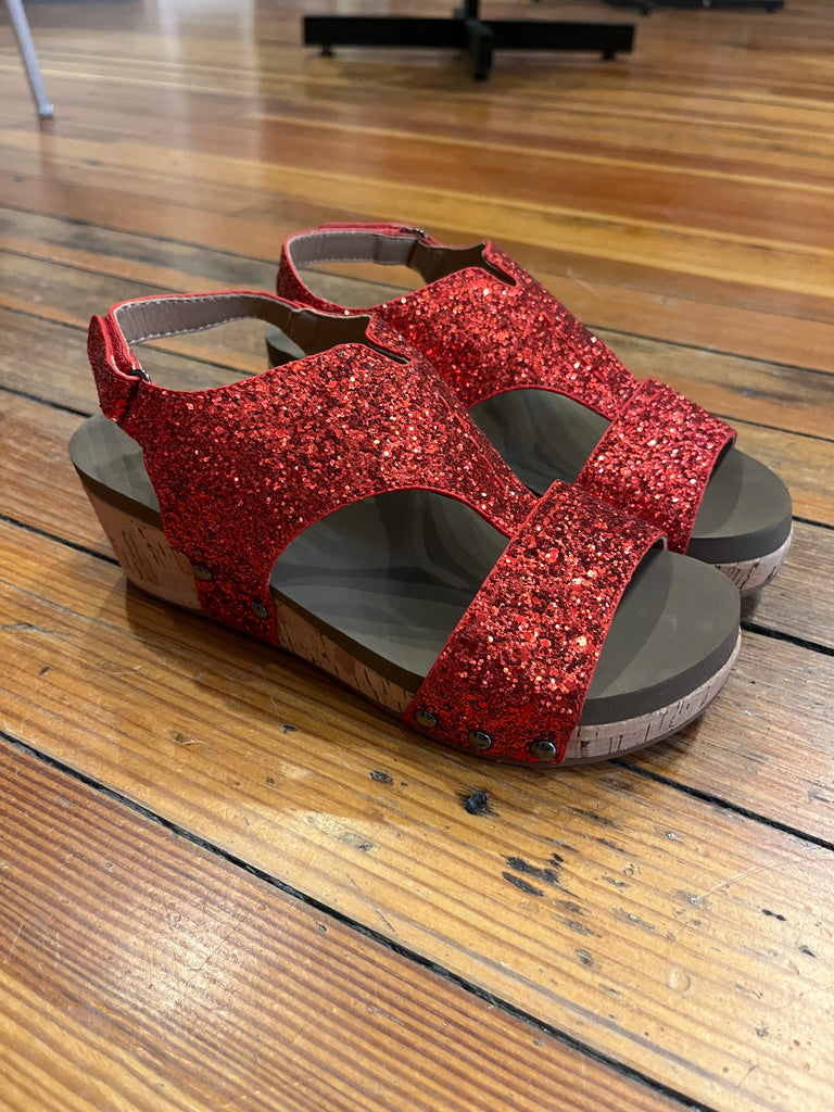 Corky's Refreshing Wedge Red Chunky Glitter – Urban Farmhouse
