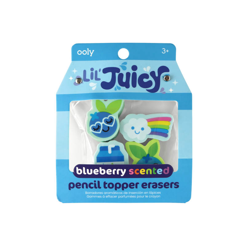 Blueberry Scented Pencil Topper Erasers (Set of 4) – Urban Farmhouse